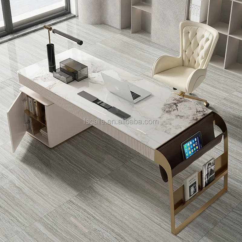Modern Creative Design Office Computer Table With Slate Top Luxury Home ...