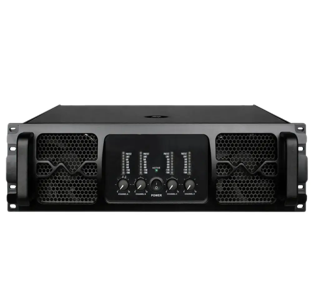 Stereo Integrated 4 Channel Power Amplifier Audio 1800 Watt X4 Class H ...