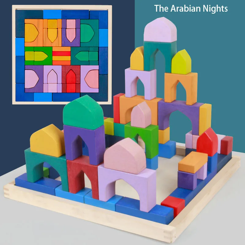 Wooden Rainbow Blocks Natural,Giant Rainbow Blocks Set - Buy Wooden ...