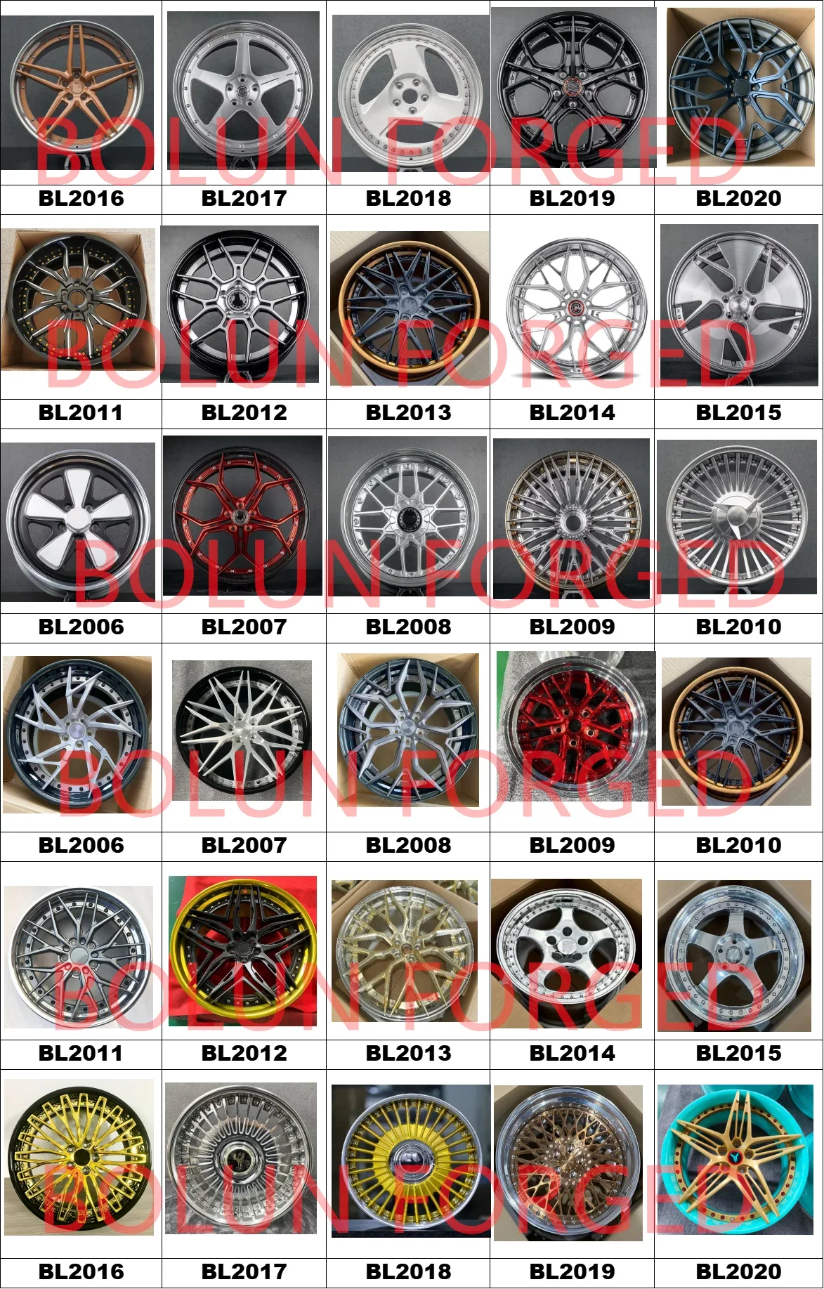 Bolun Monoblock 16-24 Inch Concave Matte Black Big Lip 5x120 Forged Car ...