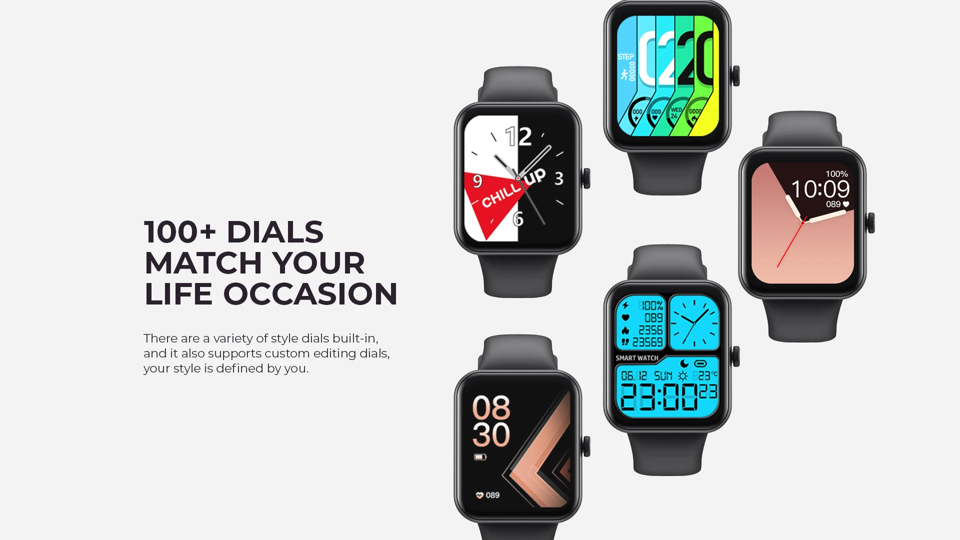 Havit M9035 Square Smart Watch - IP68 Waterproof & Fitness Tracker