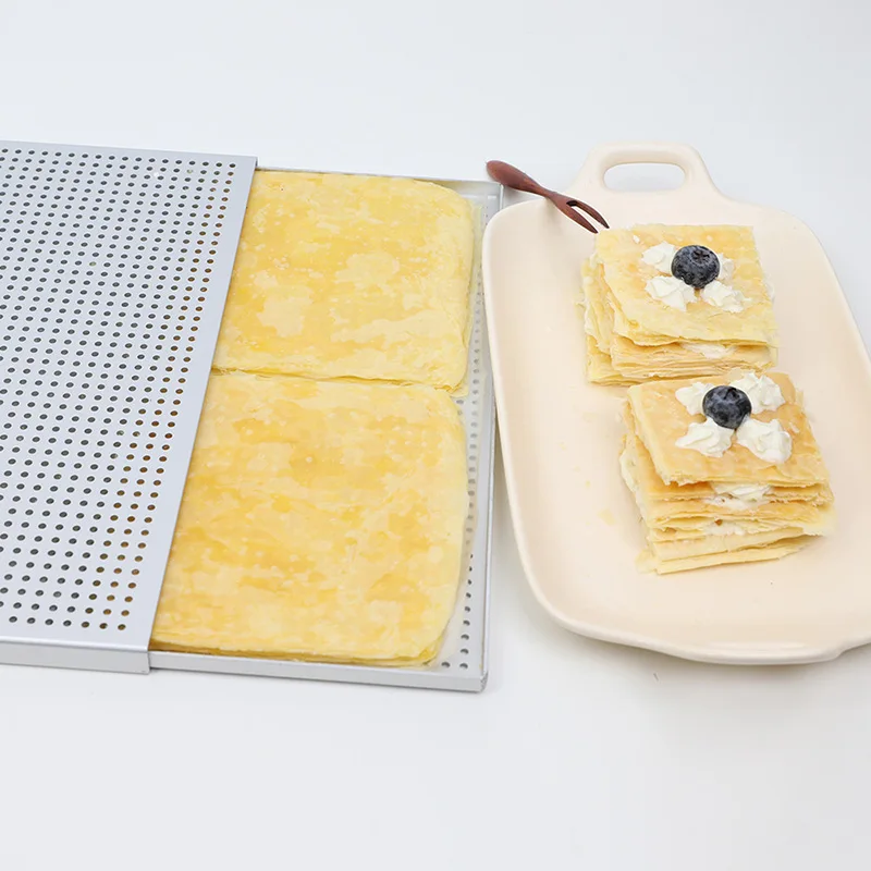 Aluminum Metal Multi-function Puff Pastry Tray Perforated Crispy Cake ...