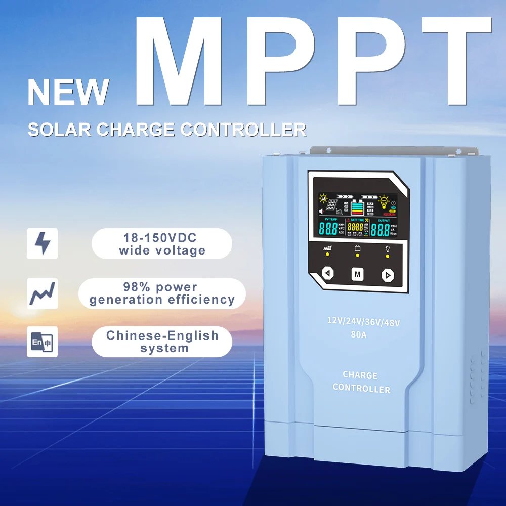 12v 24v 36v 48v Mppt Solar Panel Pv Regulator Lithium Battery 30a 40a 50a 60a 80a 100a Solar ...