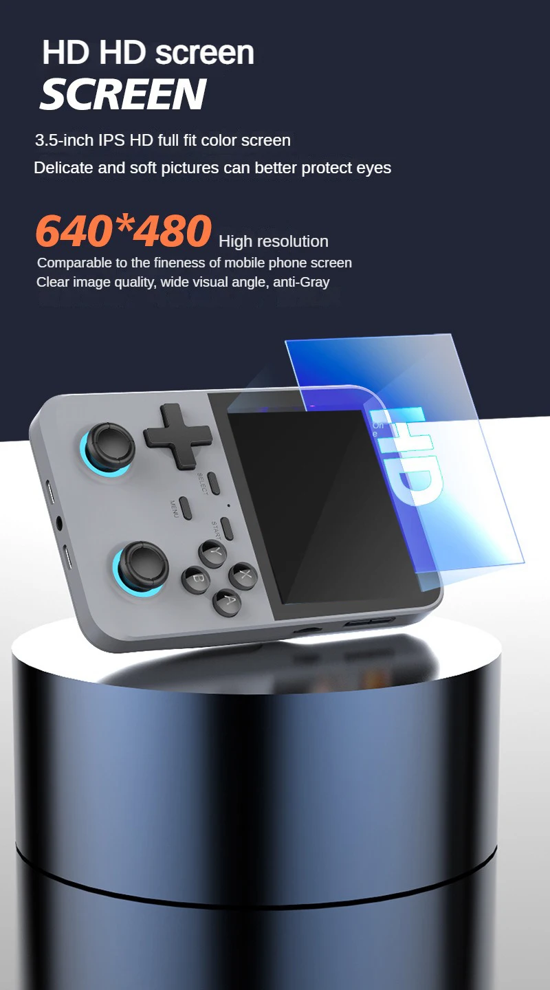D007 Retro Handheld Game Player - 3.5 Inch Screen Gaming