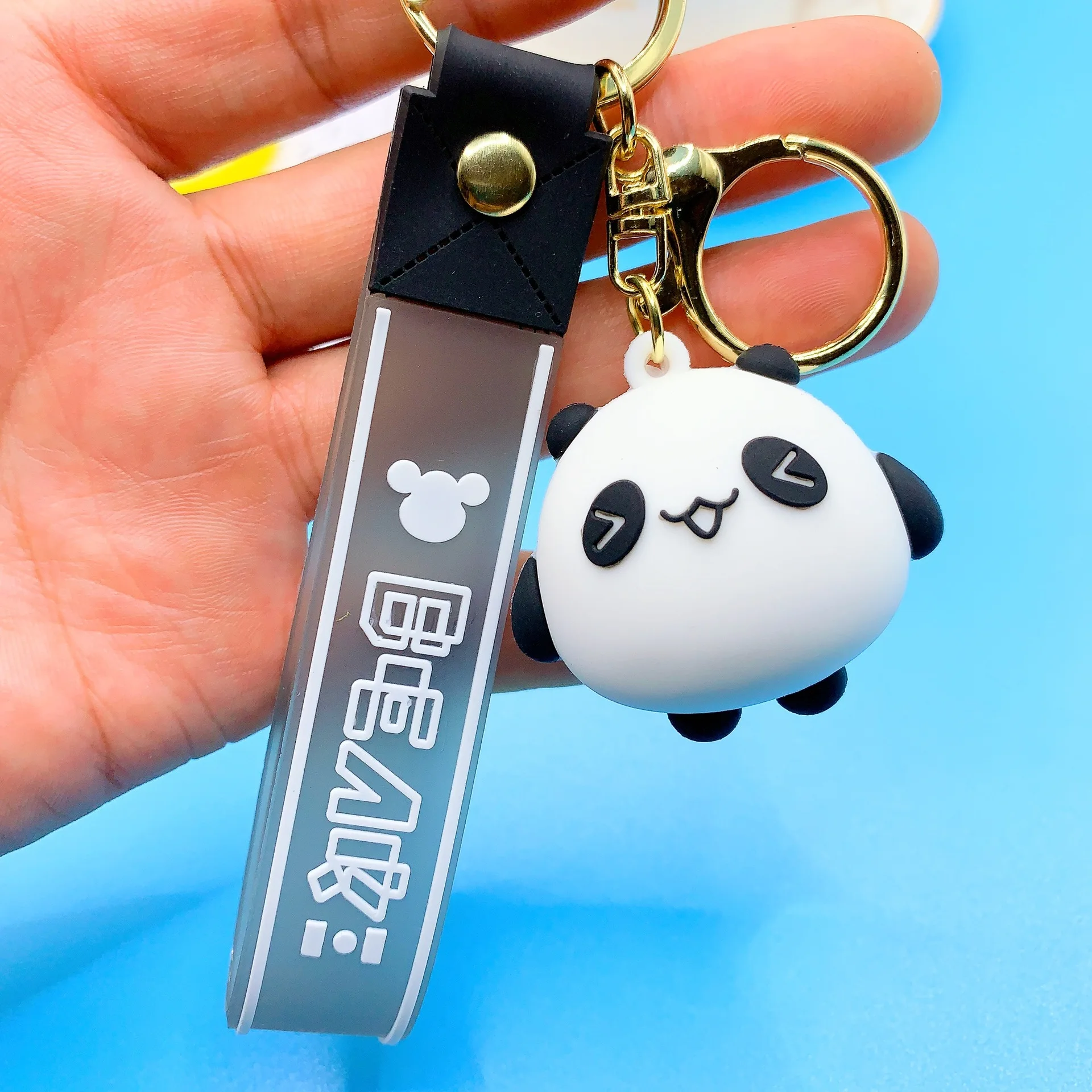 Promotional Personality Mini Soft Pvc Kawaii Cute Panda 3d Keychains ...