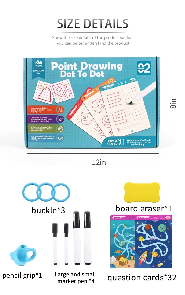 Kids Handwriting Practice Educational Learning Tracing Pen Control ...