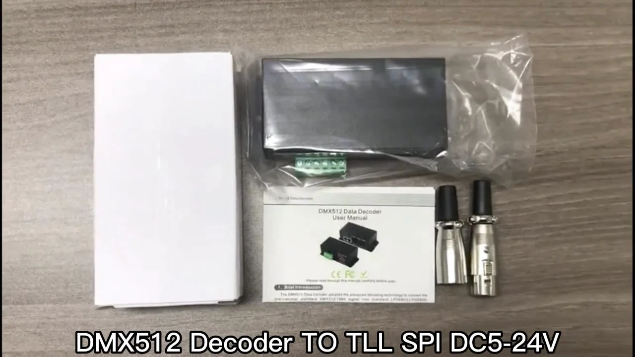 3ch Dc5-24v Dmx512 Signal Decoder Xlr-3 Rj45 Port Dmx512/1990 To Spi ...