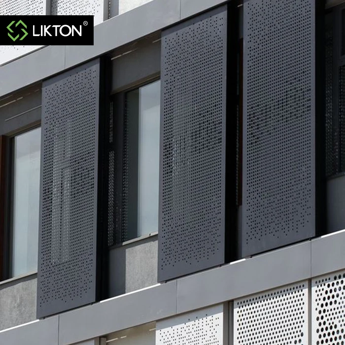 Decorative External Cladding Curtain Wall Aluminum Perforated Metal ...