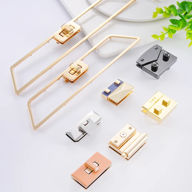 Wholesale Metal Push and Turn Lock Logo Color Custom Closures Bag Twist ...