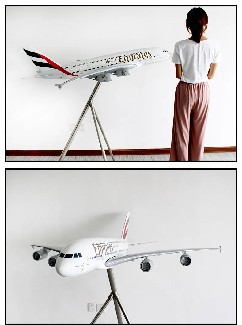 Emirates A380 120cm Model Airplane - Large Scale Resin Aircraft for ...