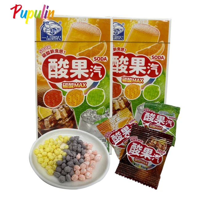 Soda Flavor Super Sour Mini Fruit Chewy Candy Chews