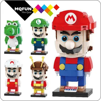 Balody Mini Cartoon Mario Bros Figure Block Building Set Classic Game ...