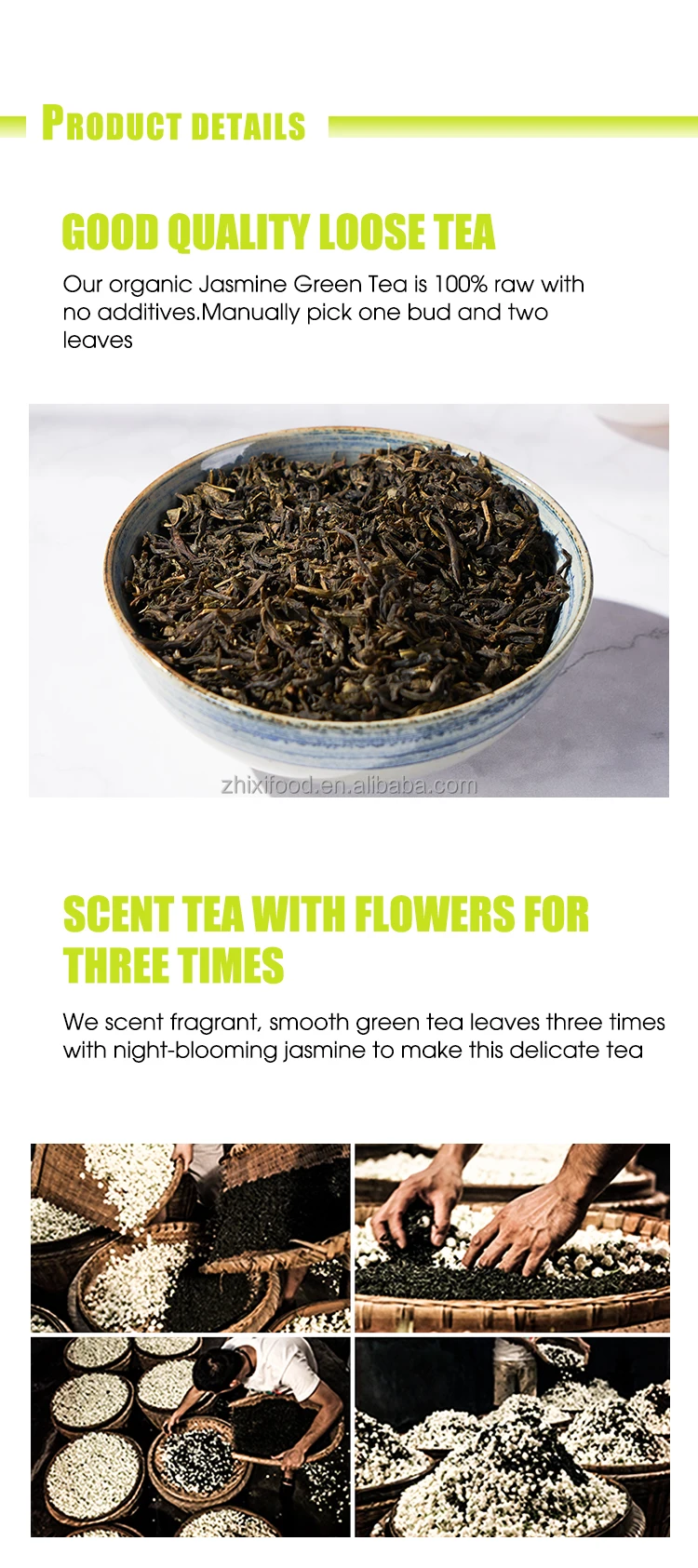 300g Double Happiness Chinese Jasmine Green Tea Loose Leaf