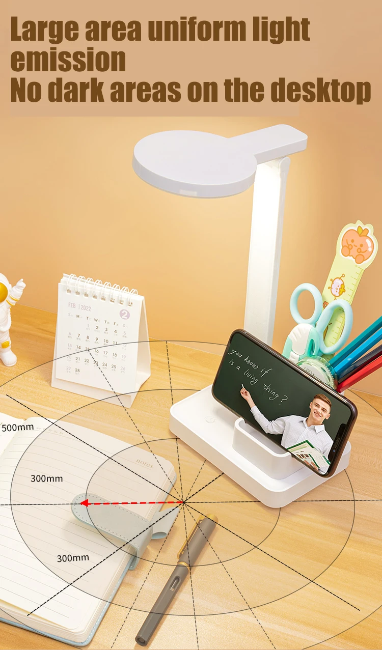 Small Square Head Usb Charging Led Desk Lamp White Shade Flexible Hose ...