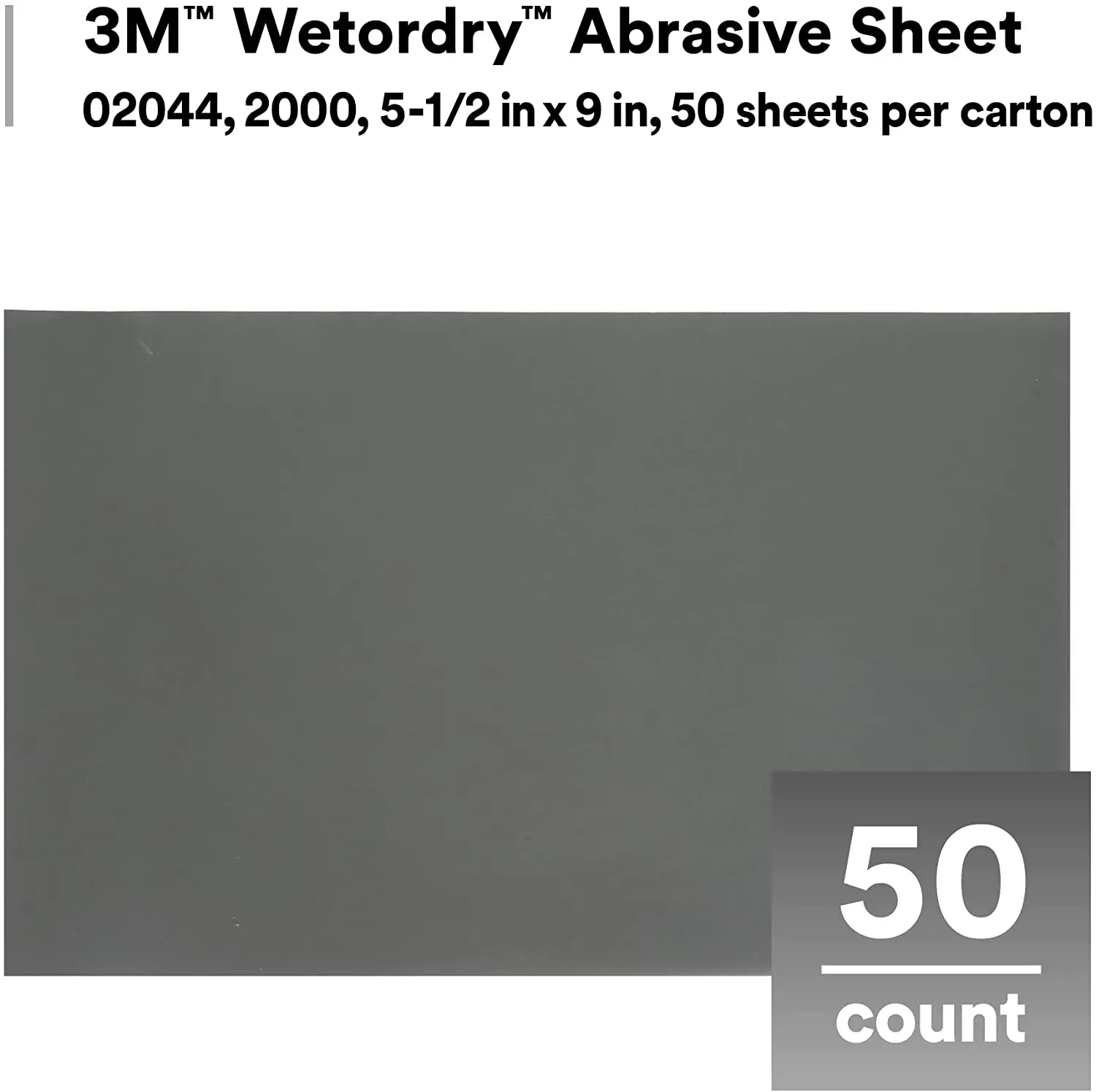 3M Wetordry 02044 401Q Abrasive Sheet - 1500 Grit Silicon Carbide