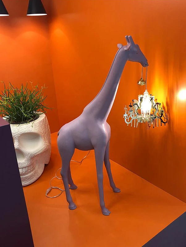 Sanxiang Large Artistic Giraffe Sculpture Decoration Floor Light ...