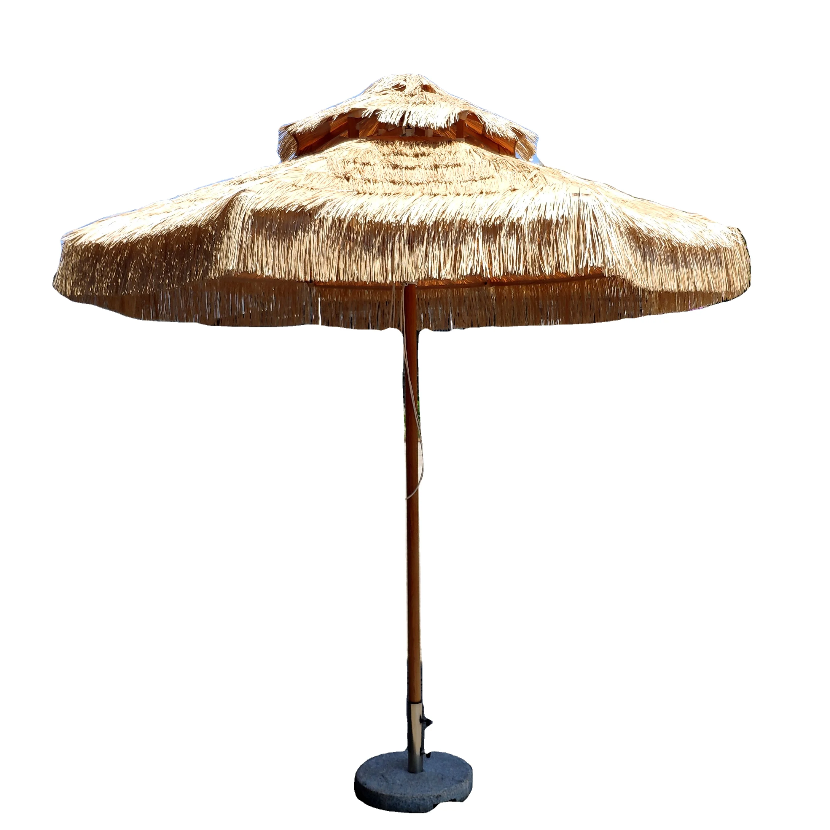 Beach Thatch Shade Garden Patio Parasol Plastic Outdoor Syntheticluxury ...