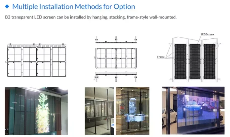 Flexible Led Screen Transparent Easy Installation Flexible Led Screen ...