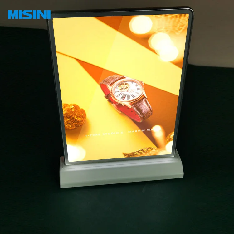 Double-sided Rechargeable Magnetic Suction Desktop A4 A5 Advertising ...
