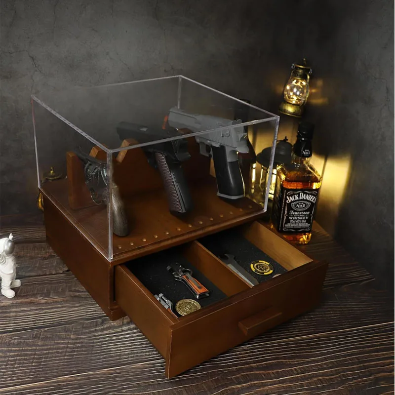 Bullet Gun Cabinet Organizer Stand Safe 5-slot For Handgun 11 Holes ...