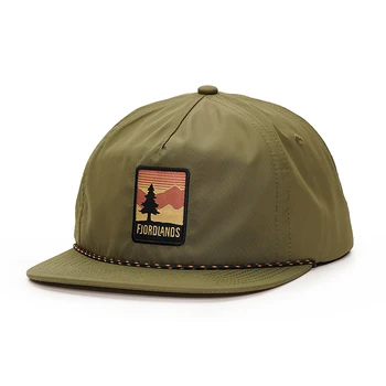 Custom 5 Panel Woven Patch Logo Unstructured Snapback Hats Waterproof ...