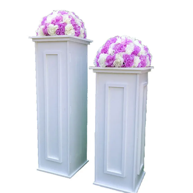 Square PVC Roman Column - Elegant Wedding Centerpieces