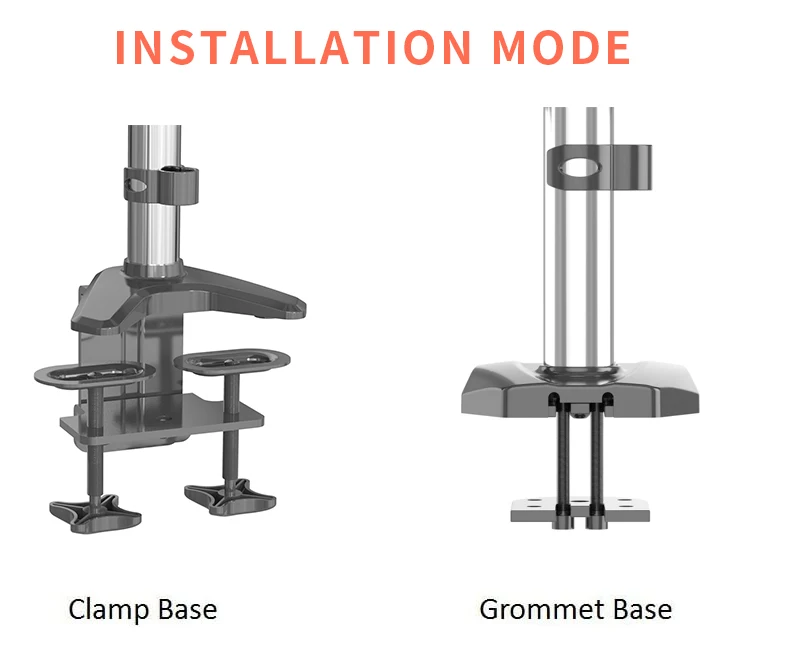 Adjustable Height Metal Aluminum Multi Monitor Stand Desk Mount For ...