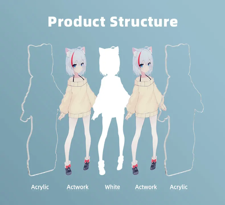 Custom Double Sided Translucent Standee Charm Acrylic Anime Stands for ...