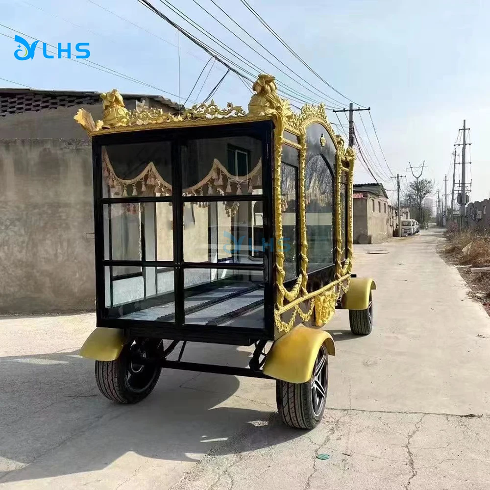 Customized Horse Drawn Hearse Coffin Horse Carriage Funeral Horse Drawn ...