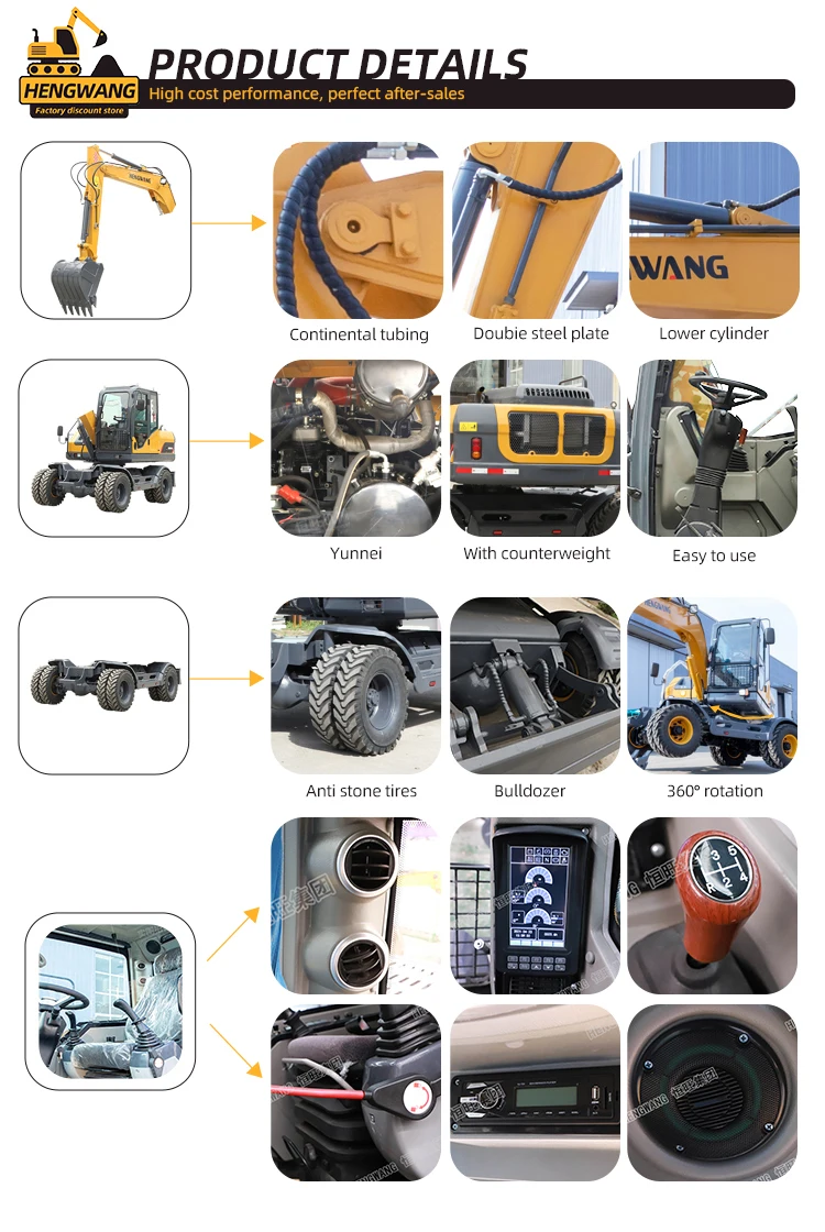 New Large Excavator 0.5m3 Bucket Escavatore Farm Excav 8t 9t Excavator ...