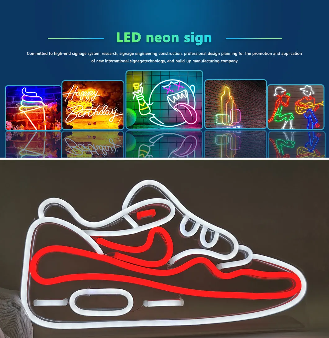 Silver Mirror Led Neon Light Acrylic Heart Shape Flex Silicone Dc 12v ...