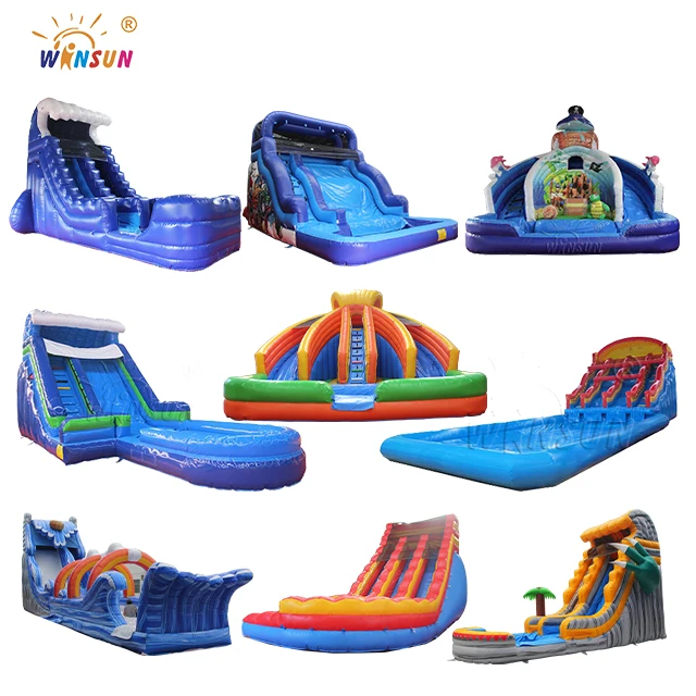 45ft Giant Inflatable Water Slide With Pool For Adult Slip N Slide ...