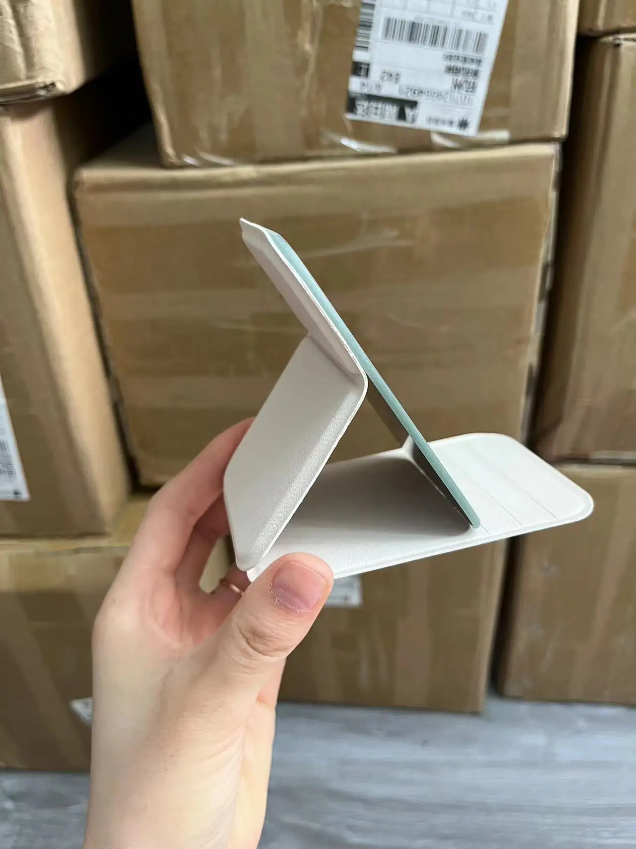 Saiyii High Quality Folding White Pu Leather Pocket Mirror Custom Logo ...