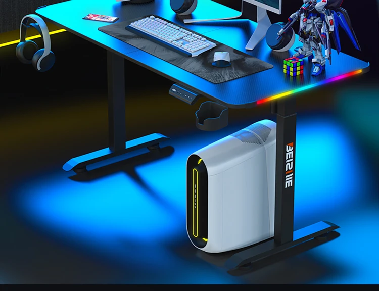 Racing Style Office Table Gamer Computer Adjustable Desk Height ...