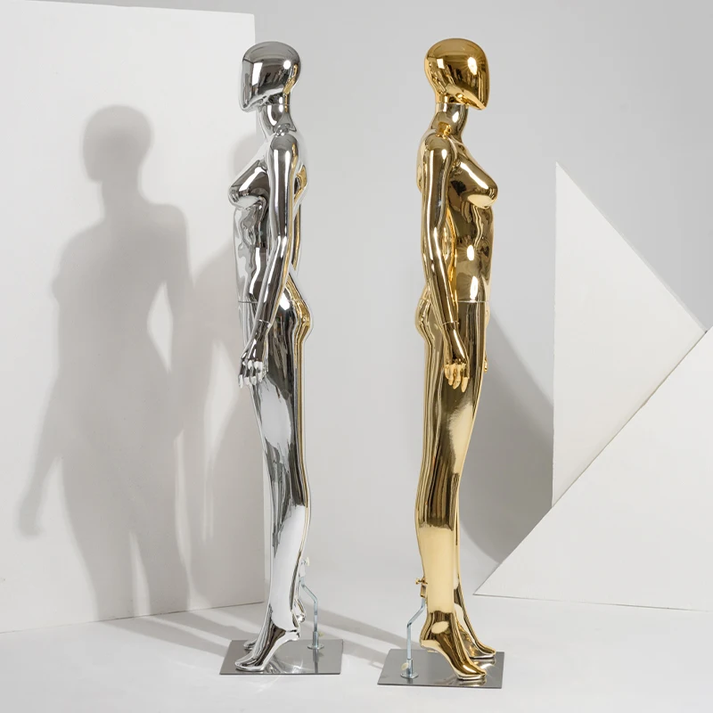 Luxury Gold Full Body Female Mannequins Standing Window Display Models ...