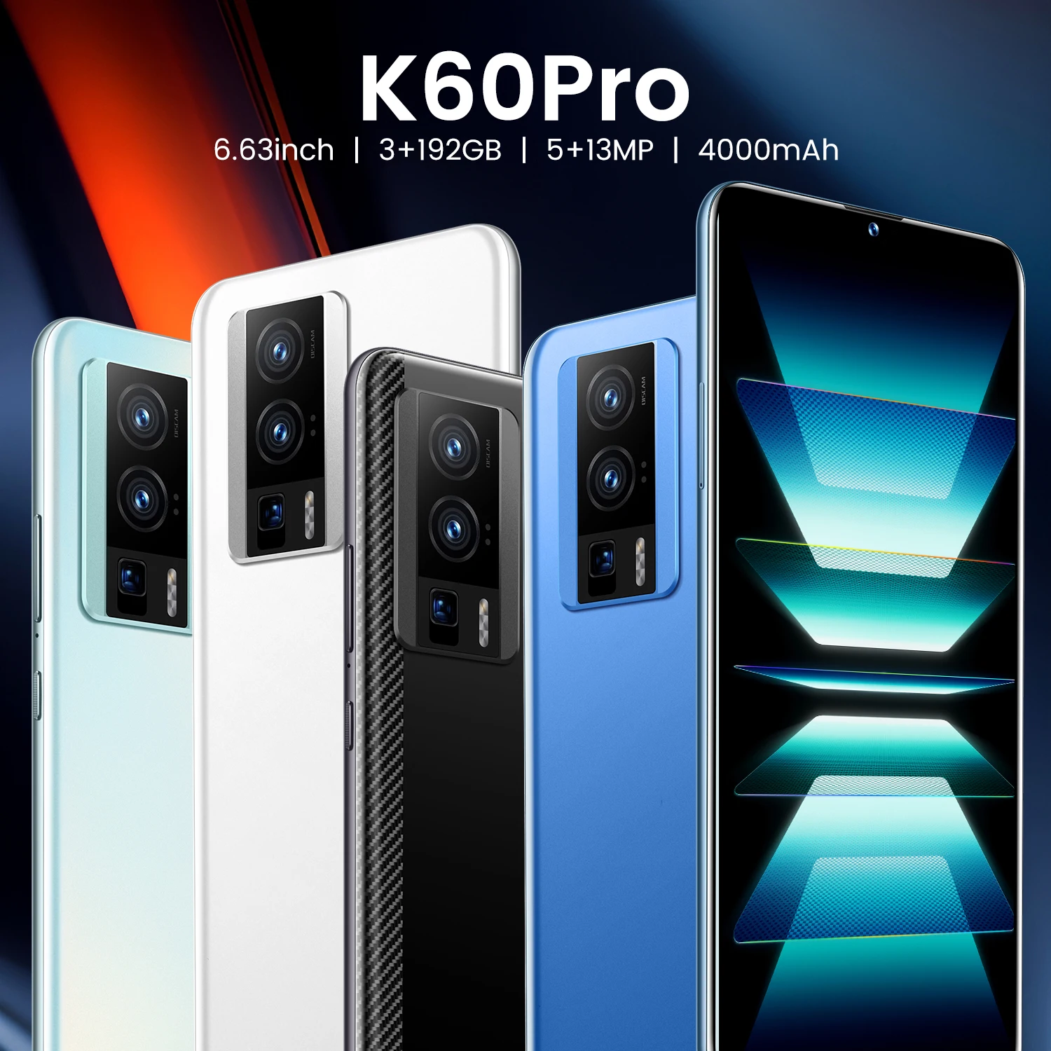 K60 Pro Smart Phone Main Camera High Battery Android Blackberry Signal ...