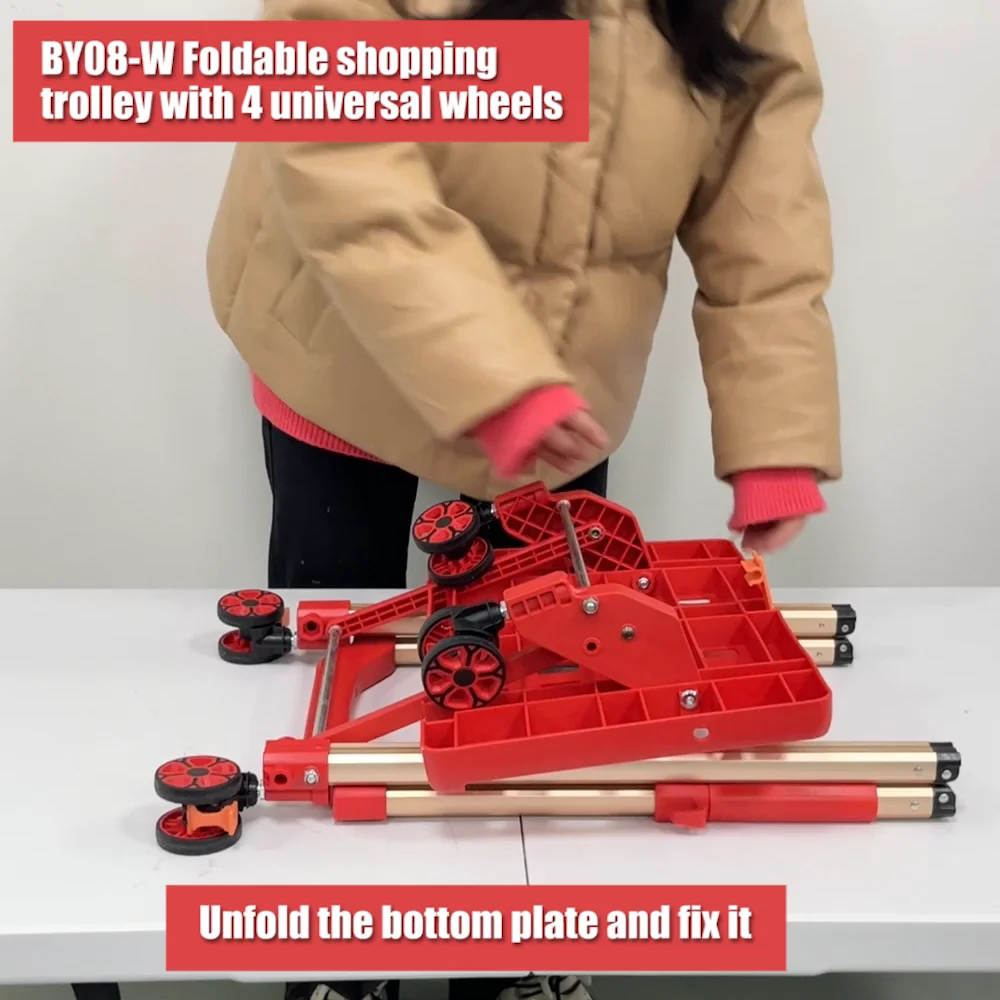 Baoyu 4 Wheels Carry On Trolley Bags Reusable Grocery Bags And Carts ...