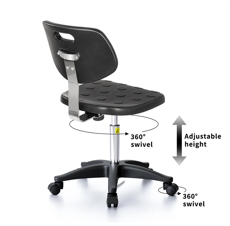 Laboratory Chairs Esd Lab Chair Pu Foam Anti-static Backrest Dust-free ...