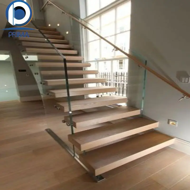 PRIMA Mono Stringer Floating Stairs Indoor Staircase Design Wooden ...
