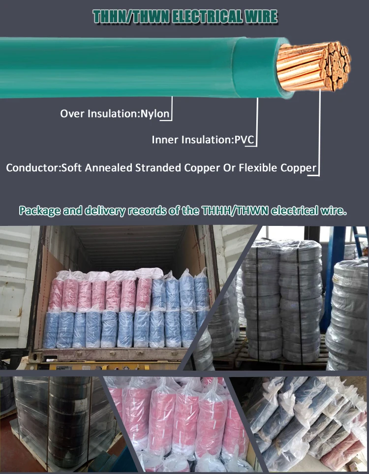 THW /THHH /THWN Electrical Wire PVC/XLPE Insulation Solid and Stranded ...