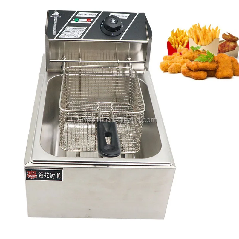 110V 6L Fryer Commercial Kitchen Fryer 410 Body 201 Wholesale Factory ...
