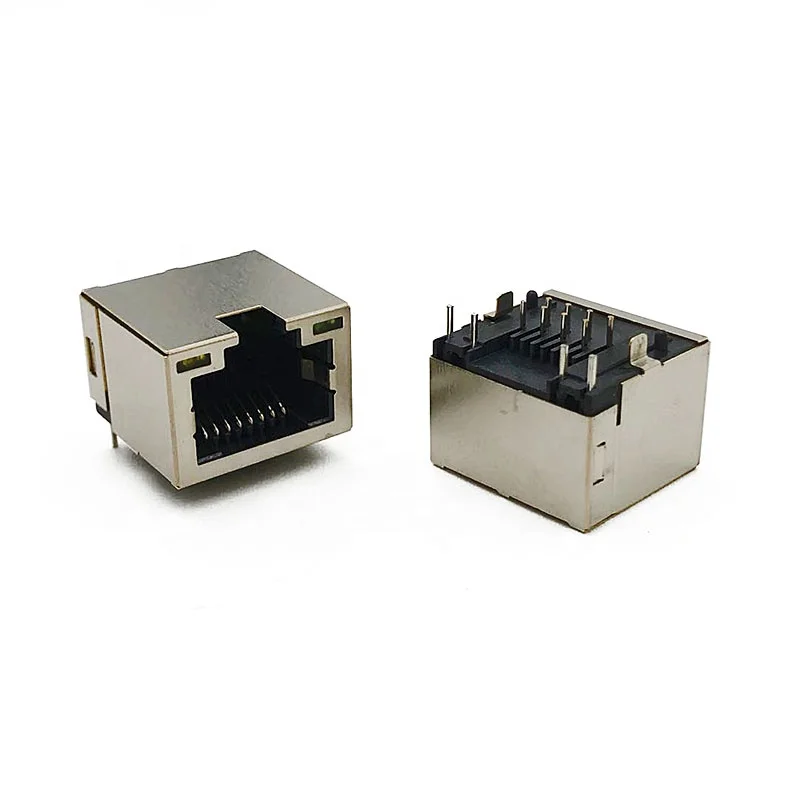 Ethernet Modular Connector 5326 Shielded Rj45 Female Socket 8p8c Smt Right Angle Through-hole ...