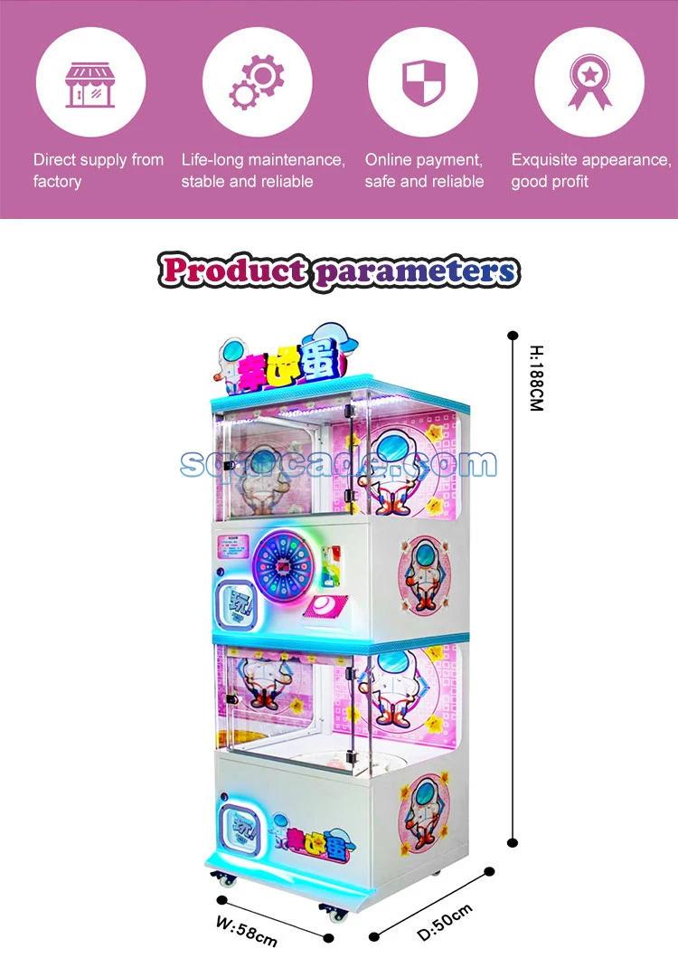 Double Layer Gacha Gashapon Vending Machine Amusement Game Machine Coin ...