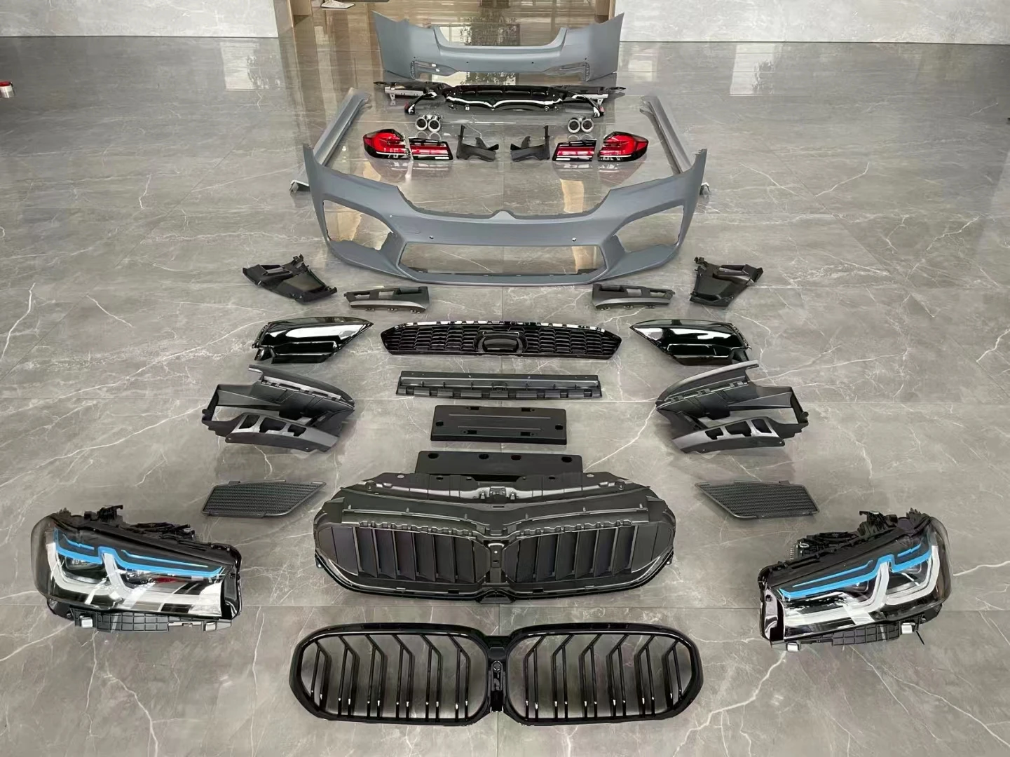 F10 Upgrade To G30 Lci F90 M5 Bodykit Front Bumper Rear Bumper For Bmw ...