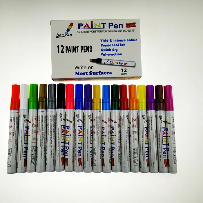 Custom Printed Packaging Jumbo Permanent Indelible Ink Marker Pen Set ...