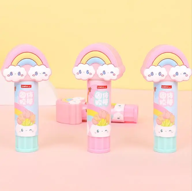 Cute Cartoon Rainbow Cloud Solid Glue Stick For Kids Study Or Gift ...