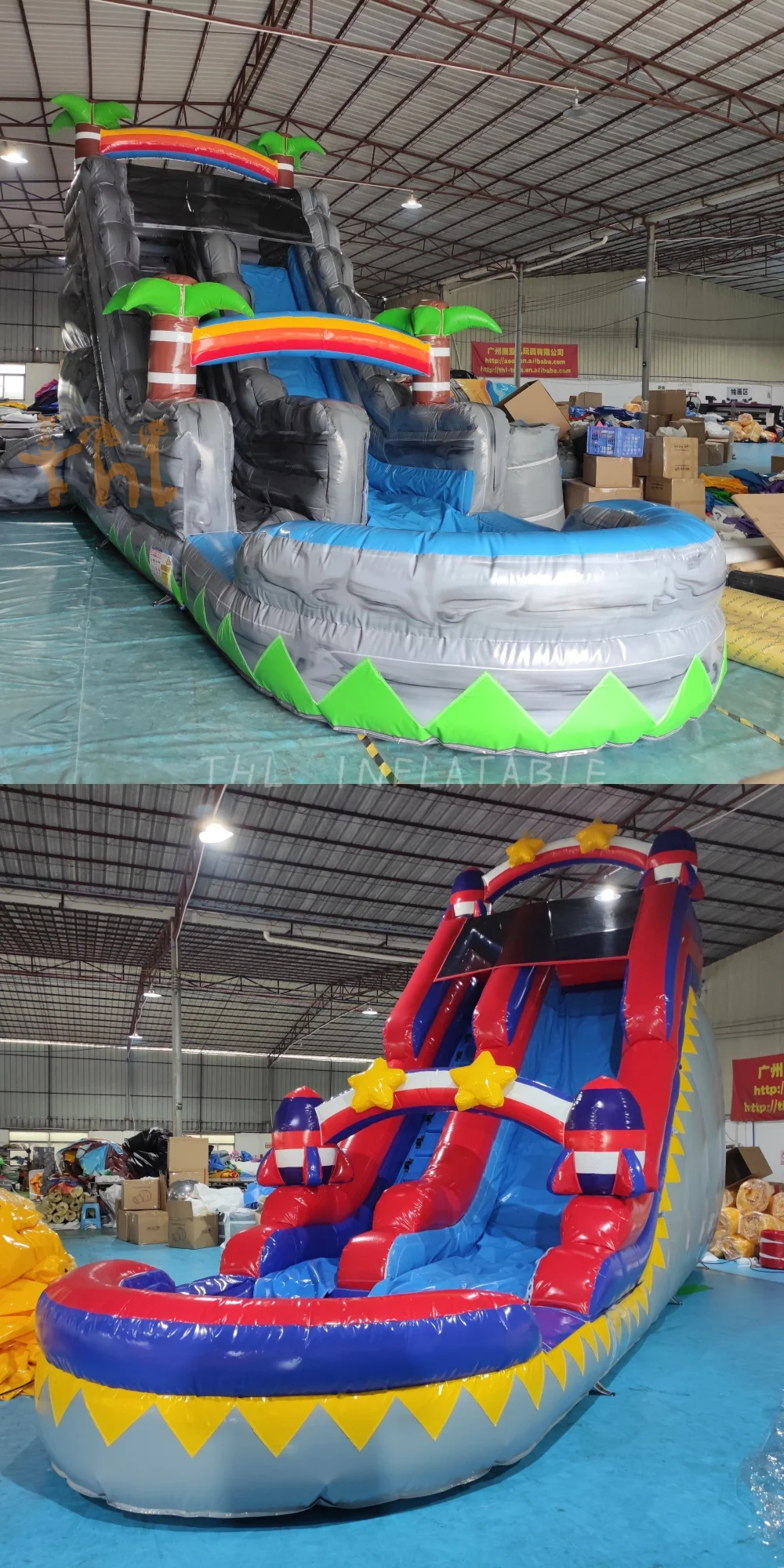 Giant Inflatable Water Slide For Adult Bouncy Castle Commercial ...