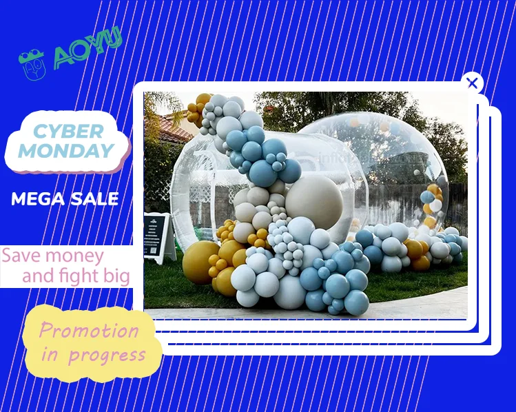 Aoyu Bouncy Luxury Resort Transparent 6-8 Person Dome Igloo Inflantable ...