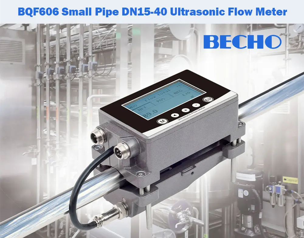 Small Pipe Rs485 Modbus Rtu Ultrasonic Water Transducer Flow Meter 1 ...