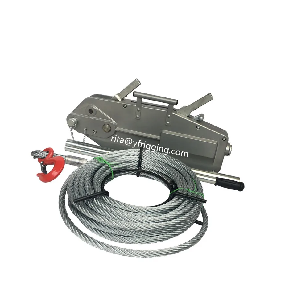 Manual Lever Wire Rope Pulling Hoist Hand Winch Block Cable Puller ...